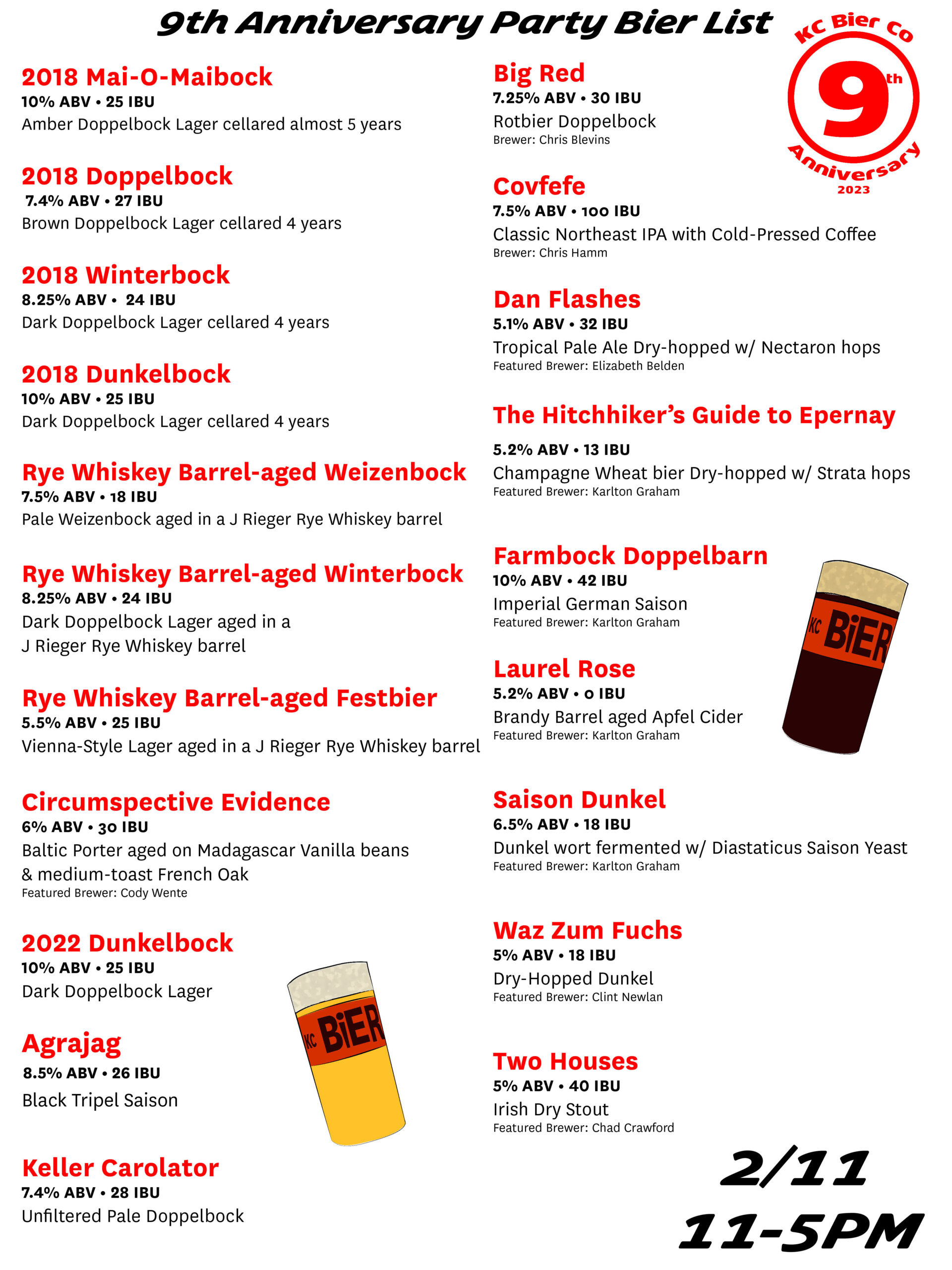 9th Anniversary Party & Bier Festival – KC Bier Co. – German-style beer ...